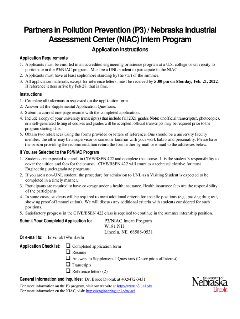 Fillable Online engineering unl Summary of Pollution Prevention and Source Reduction ... Fax ...