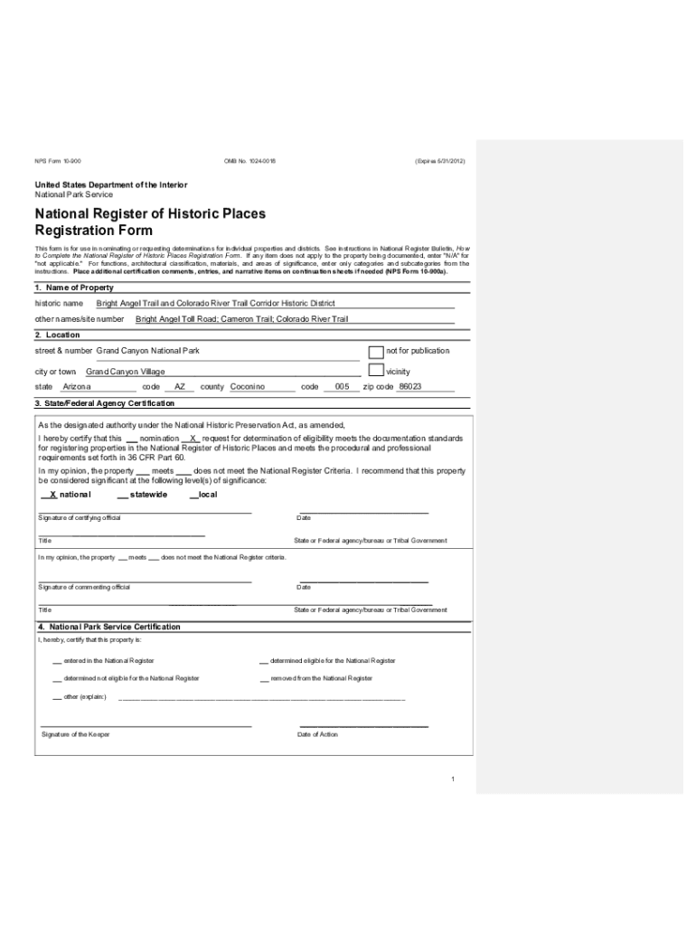 Fillable Online Trans-Canyon Telephone Line, Grand Canyon National Park Fax Email Print - pdfFiller