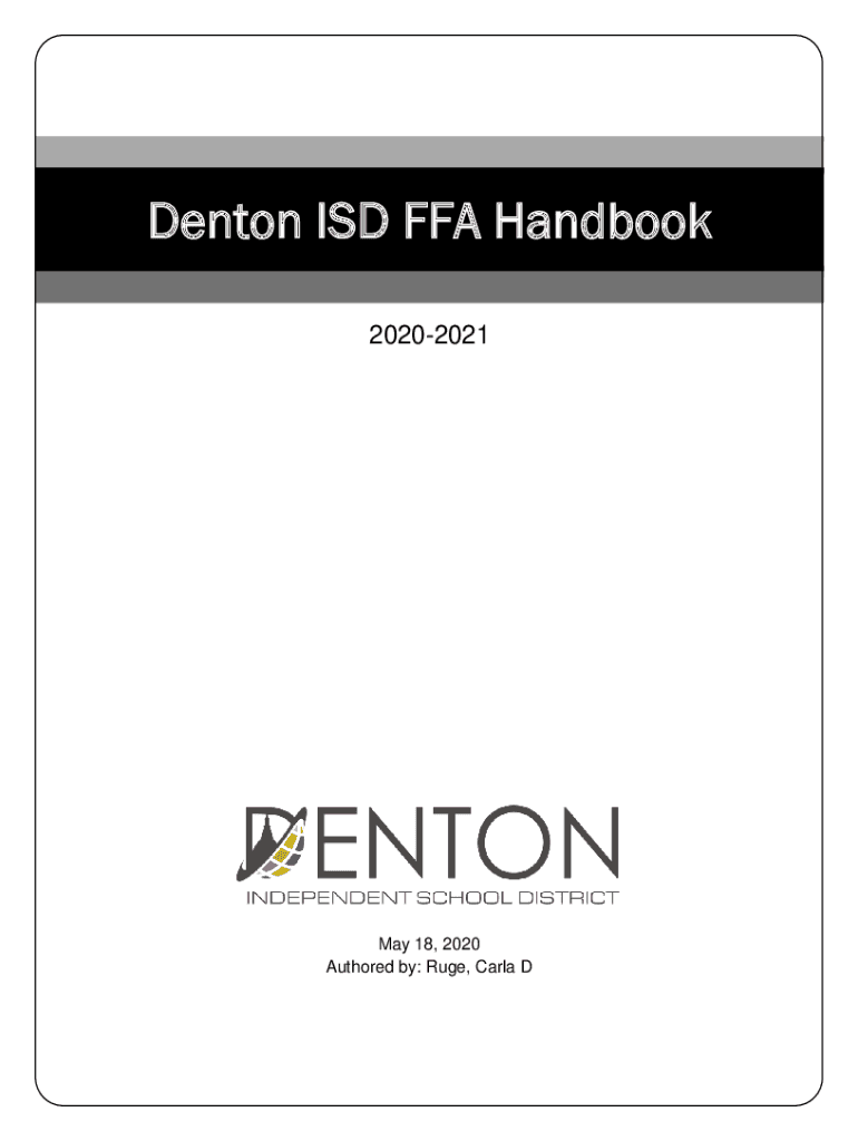 Fillable Online Denton FFA - FFA Forms Fax Email Print - pdfFiller
