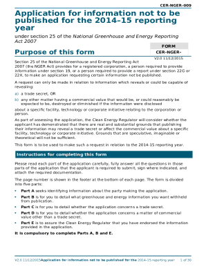 CER-NGER-009 Application for ination not to be published for the 2014 ...