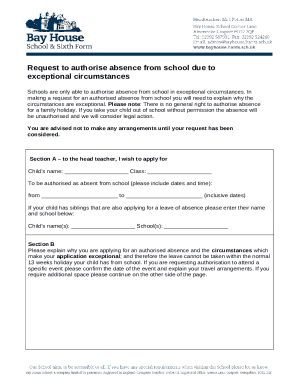 Request-to-authorise-absence-from-school-due-to- ... Doc Template ...
