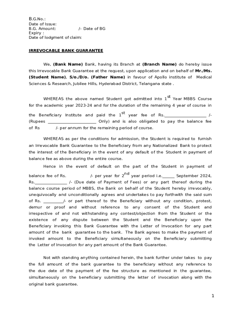 Date of lodgment of claim: IRREVOCABLE BANK ... Doc Template | pdfFiller