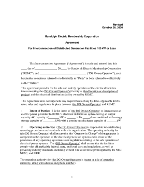 Fillable Online Cooperative-Energy-Member-DG-Agreement- ... Fax Email Print - pdfFiller