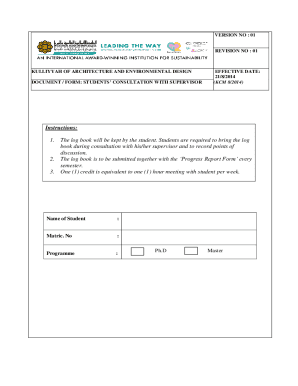 Fillable Online students' consultation with supervisor Fax Email Print ...