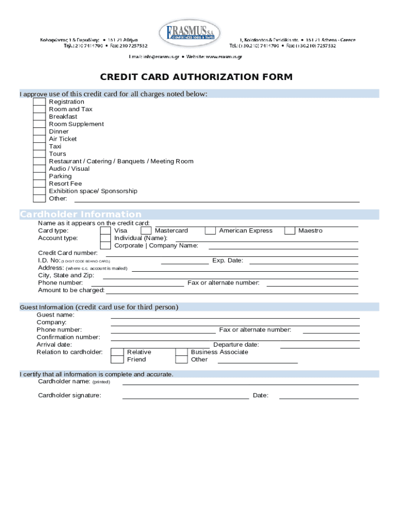 Pre-authorization credit card - Norwegian Cruise Line Doc Template ...