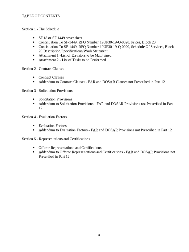Continuation To SF-1449, RFQ Number SIN65017Q0035, Pric Doc Template | pdfFiller