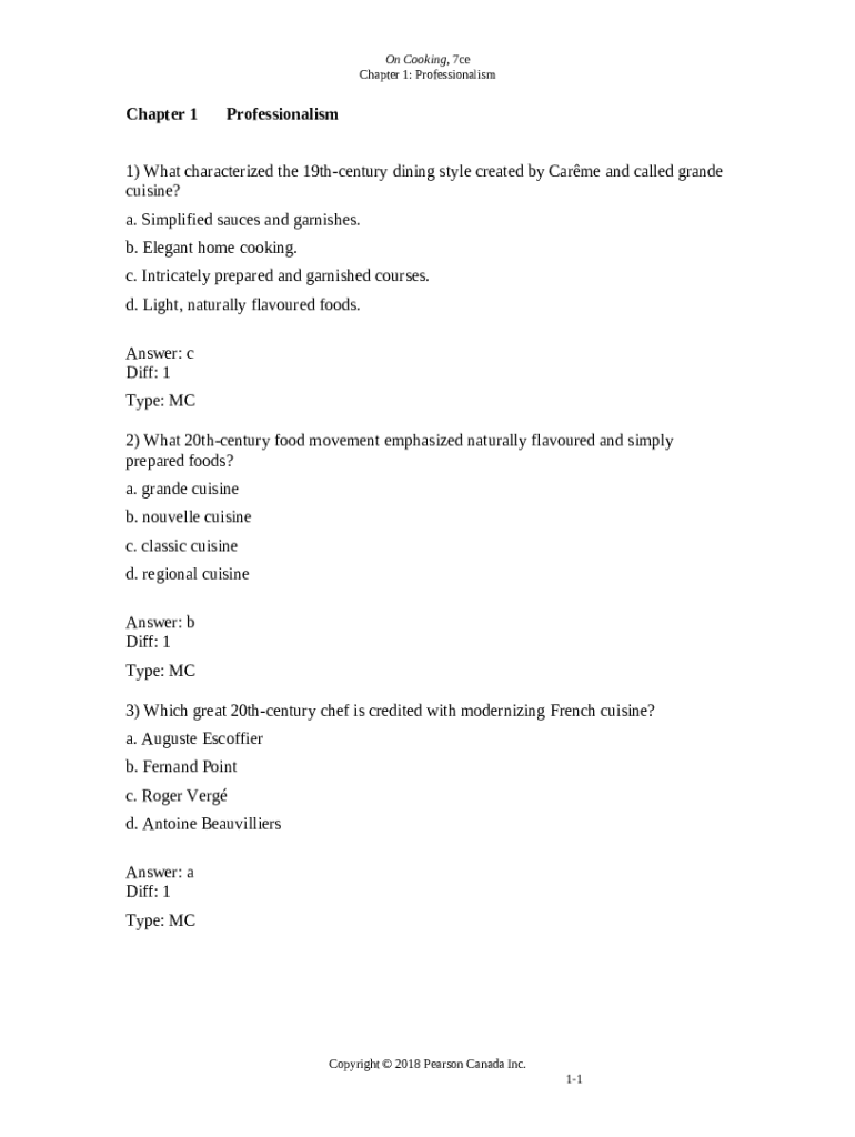 Professional Cooking Ch. 1 The Food Service Industry.docx Doc Template ...