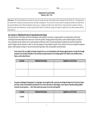 AP World History Modern Course and Exam Description, ... Doc Template ...