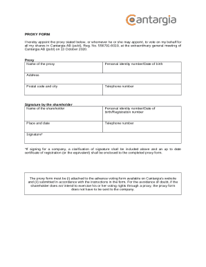 Shareholder and Corporate Proxy Voting (CAN) Doc Template | pdfFiller