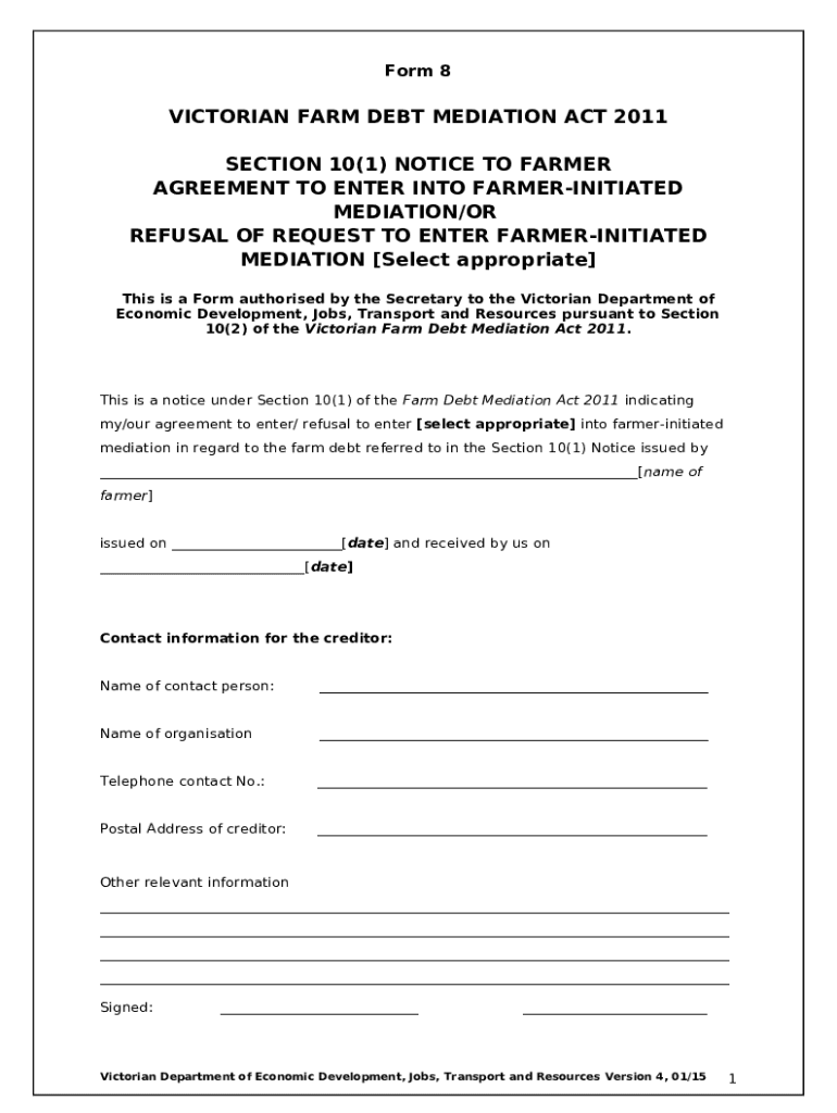 Creditor-initiated mediation process and s Doc Template | pdfFiller