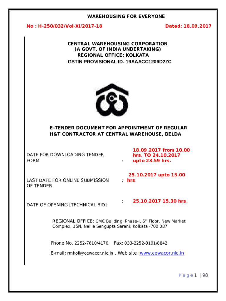 STATEWISE PROVISIONAL GST ID State Business Unit ... Doc Template ...
