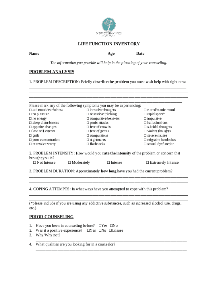 Introduction Welcome to counseling and health services ( ... Doc Template | pdfFiller