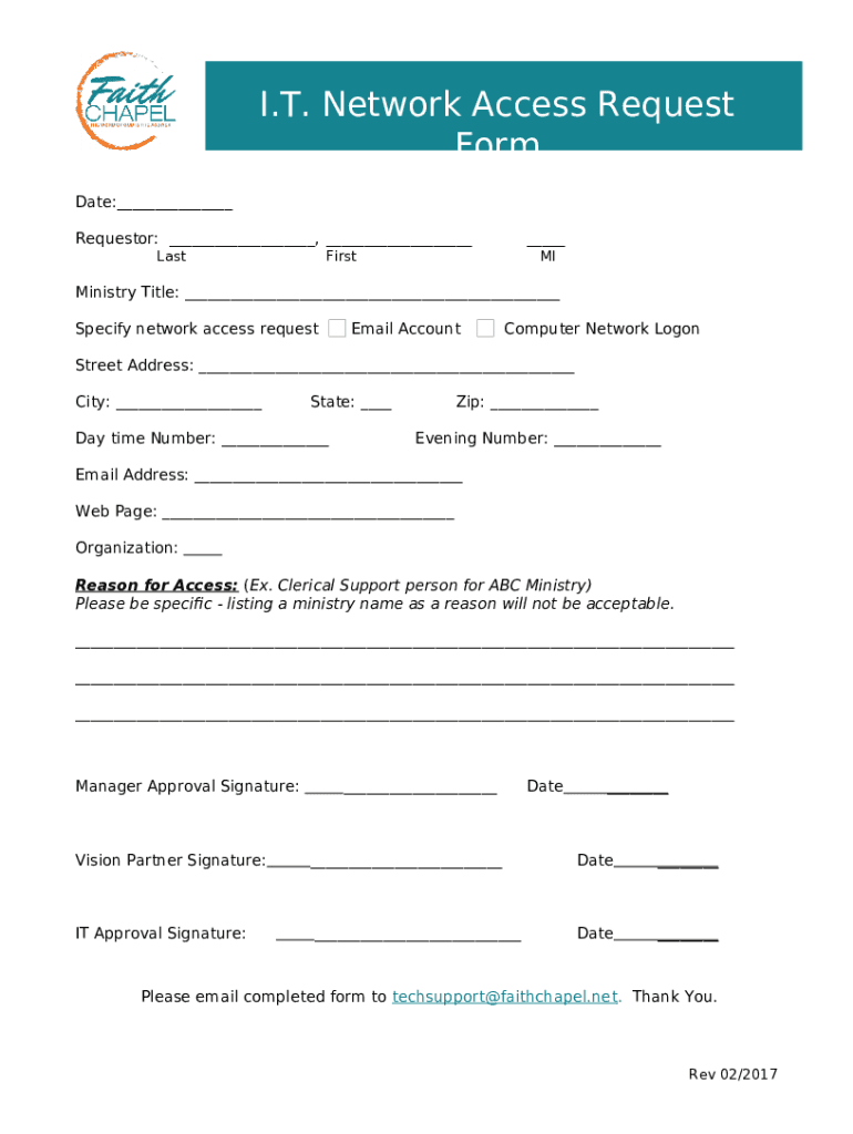 IT Third-Party Access Request Doc Template | pdfFiller