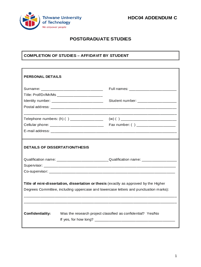 Electronic Title & Registration (ETR) Change of Address Affidavit ...