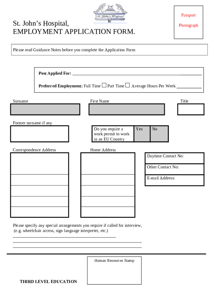 supporting ination - St. Johns HospitalLimerick Doc Template | pdfFiller