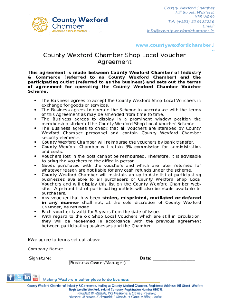 Shop Local Agreement Doc Template | pdfFiller