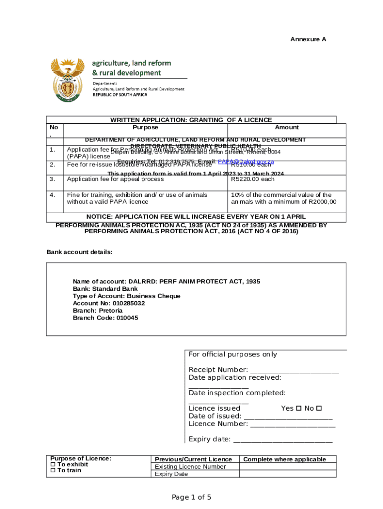 pering-animals-protection-act-application- ... Doc Template | pdfFiller