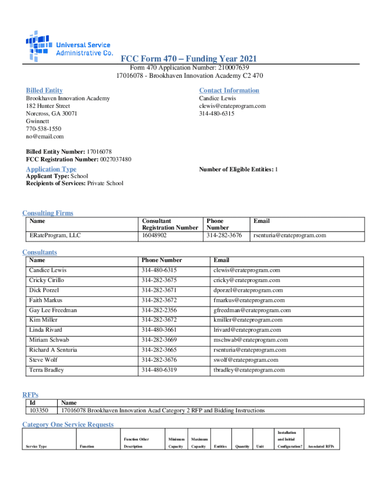 Fillable Online Form 470 Application Number: 210007639 Fax Email Print ...