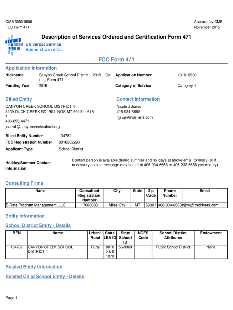 Fillable Online t 1 Form 471 Fax Email Print - pdfFiller