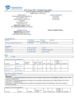 Fillable Online FCC Form 470 Funding Year 2024 Fax Email Print - pdfFiller