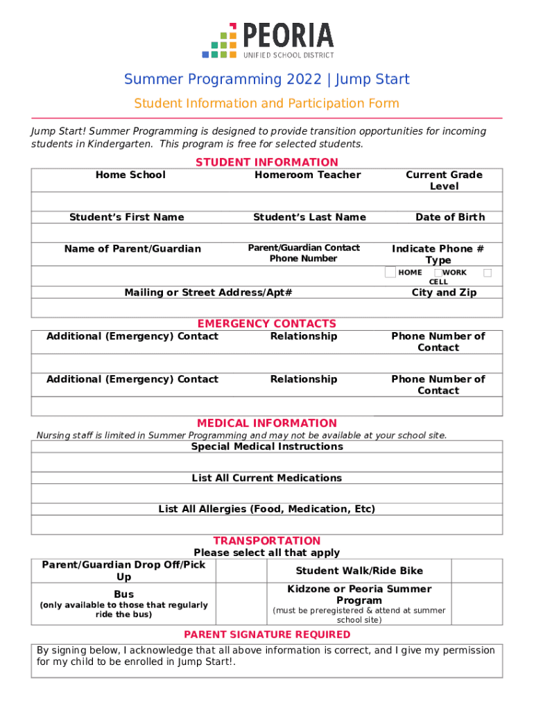 Student Ination and Participation Doc Template | pdfFiller