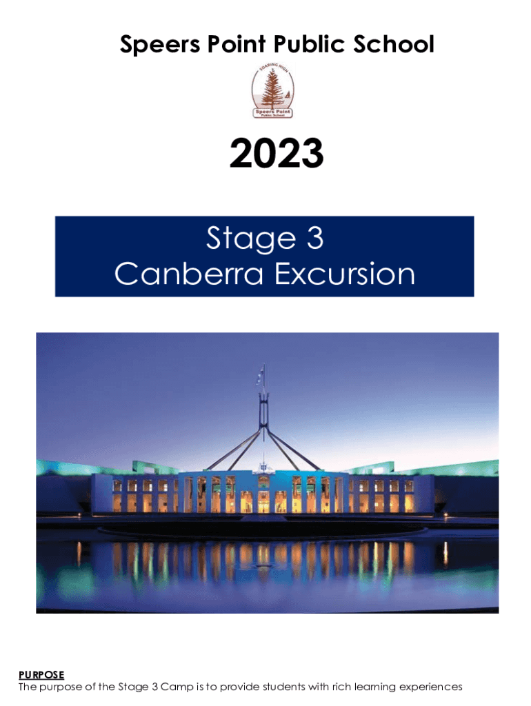 Fillable Online Stage 3 Canberra Excursion Booklet Fax Email Print ...