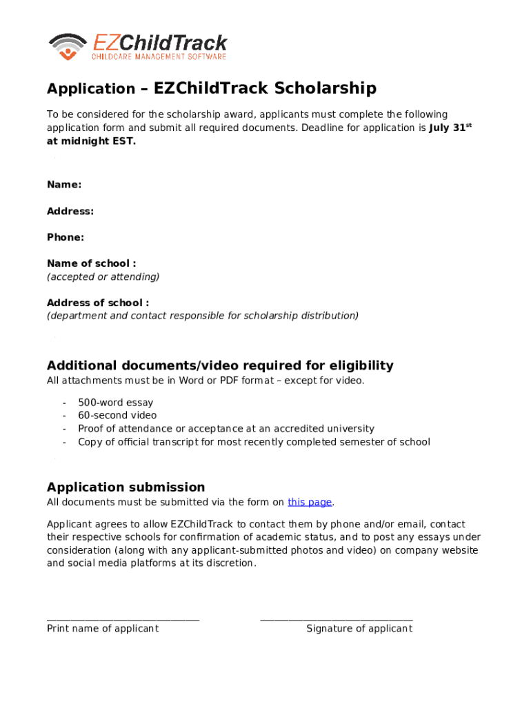 EZChildTrack: Childcare Management SoftwareChildcare ... Doc Template | pdfFiller