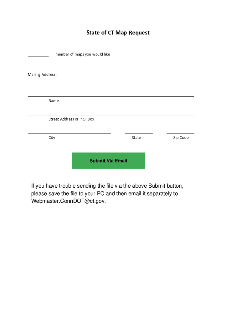 Fillable Online State of CT Map Request Fax Email Print - pdfFiller