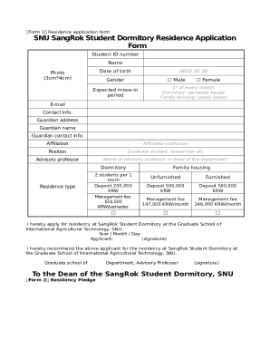 1 Residence application Doc Template | pdfFiller