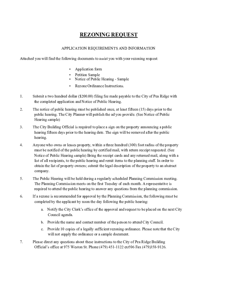 Fillable Online ZONING PETITION APPLICATIONS & INSTRUCTIONS The ... Fax ...