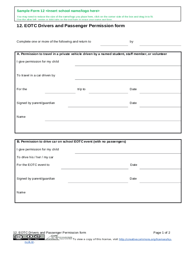 12. EOTC Drivers and Passenger Permission - eotc tki org Doc Template ...