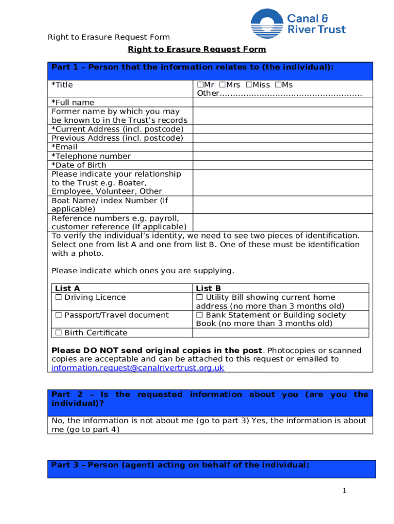 Data Erasure Doc Template | pdfFiller