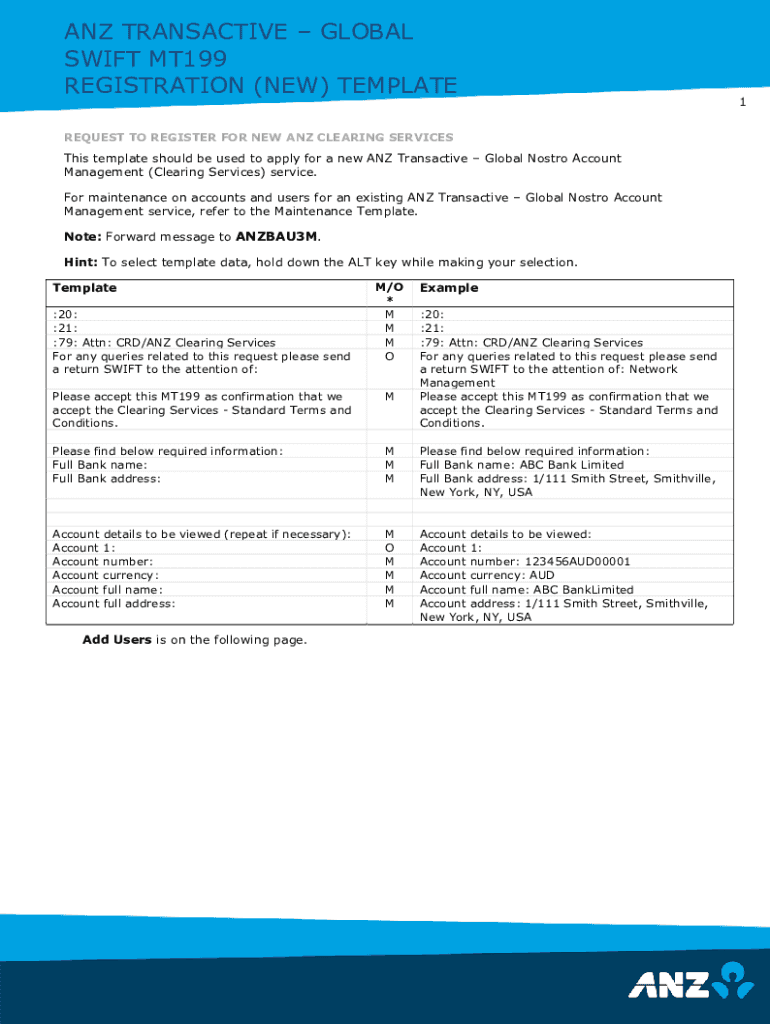 Fillable Online Anz Payments And Cash Management Request Form Fax Email ...