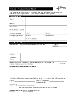 First Aid Records - Open Government Program Doc Template | pdfFiller