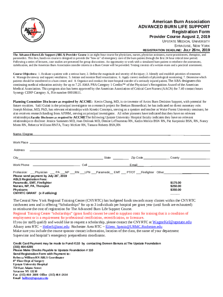 An opportunity to work with a simulated burn patient to reinforce the ...