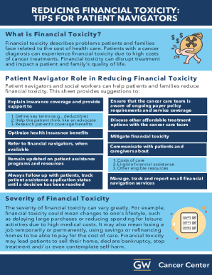 Fillable Online Financial Toxicity Tip Sheet Final Fax Email Print ...