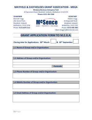 Fillable Online MEGA Application Form Fax Email Print - pdfFiller