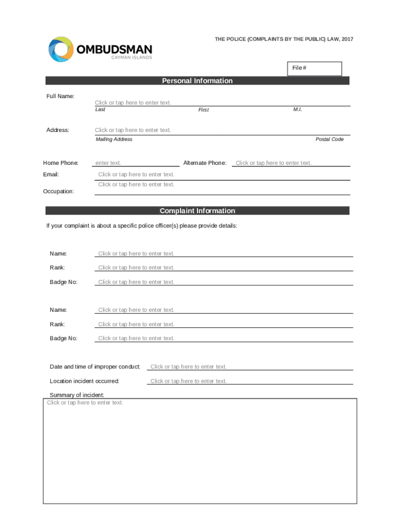Office of the Ombudsman and Administrative Review (OOAR) Doc Template ...