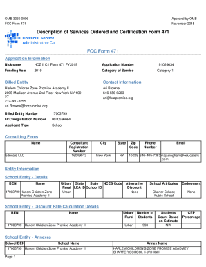 Fillable Online HCZ II C1 Form 471 FY2019 Fax Email Print - pdfFiller