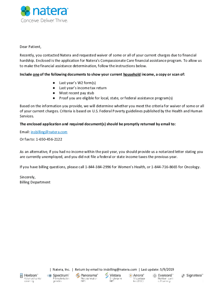 Fillable Online Understanding Natera's Genetic Testing Bill for Women's ...