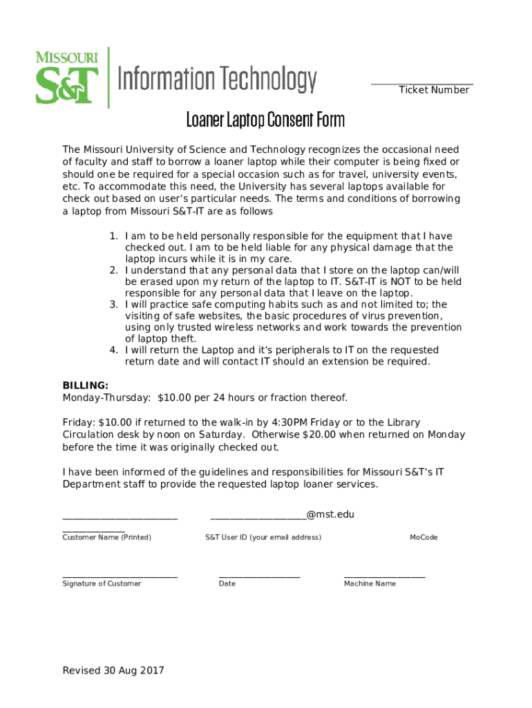 Laptop Loaner ProgramCareer Services - web mst Doc Template | pdfFiller
