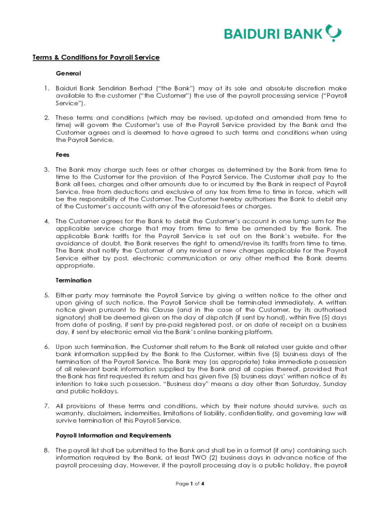Fillable Online Baiduri Bank Memo Templates 2020 Fax Email Print ...