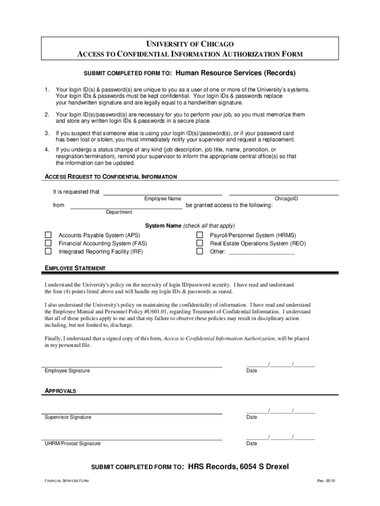 Fillable Online finserv uchicago Employment VerificationUIC Human ...