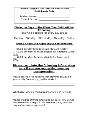 Student Application 2019 Middle School Promotion Program Doc Template ...