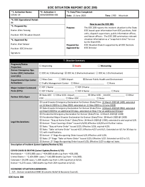 Fillable Online annex a: emergency operations center (eoc) ... Fax ...