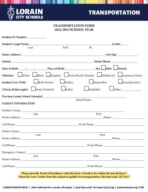 Completable En línea Transportation Release Form - Christopher High ...
