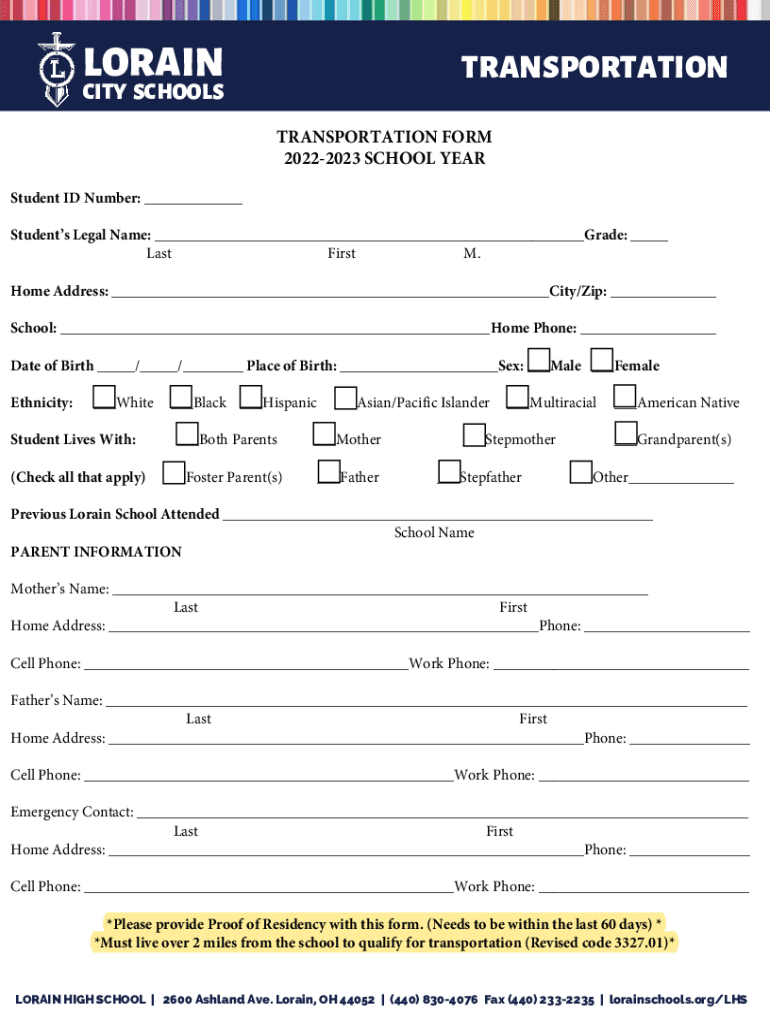 Completable En línea Transportation Release Form - Christopher High ...