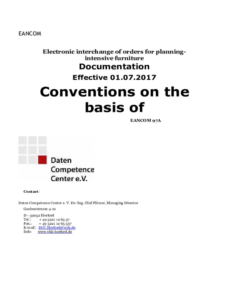 Fillable Online Overview of the EDIFACT EANCOM format Fax Email Print ...