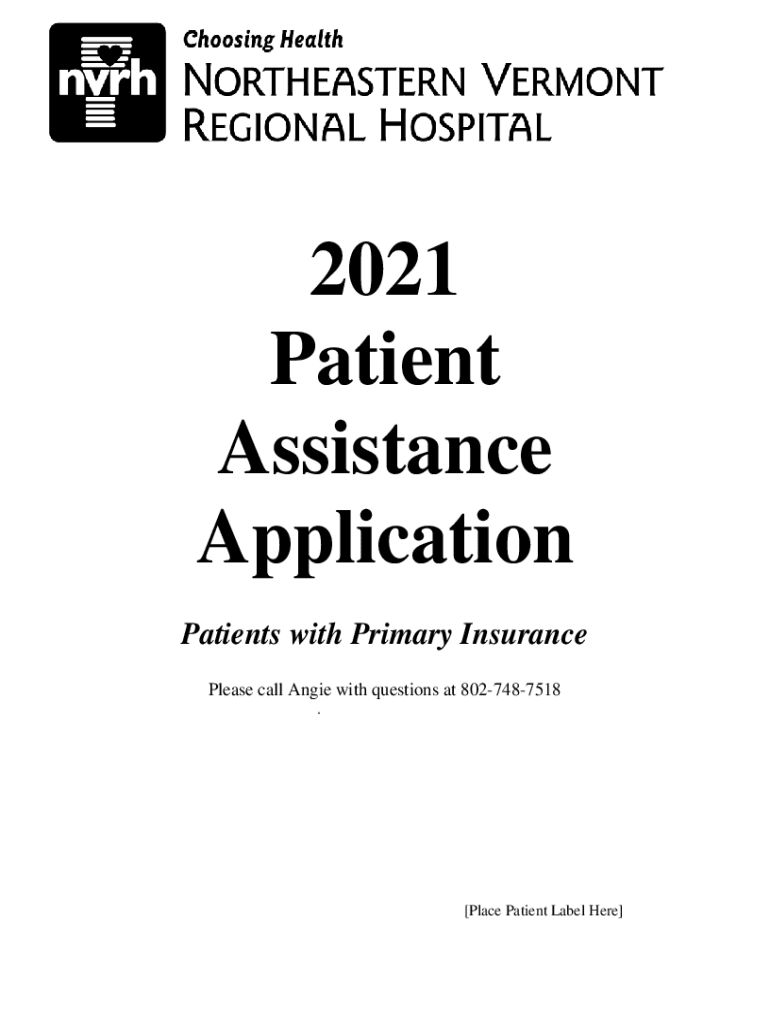 Fillable Online 2021 Patient Assistance Application Fax Email Print ...