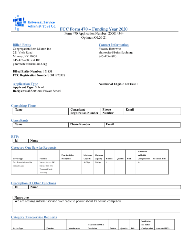 Fillable Online Form 470 Application Number: 200014344 Fax Email Print - pdfFiller